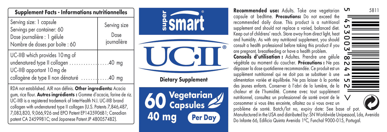 UC II 10 mg Undenatured Type II Collagen Supplement Joint Health Benefits